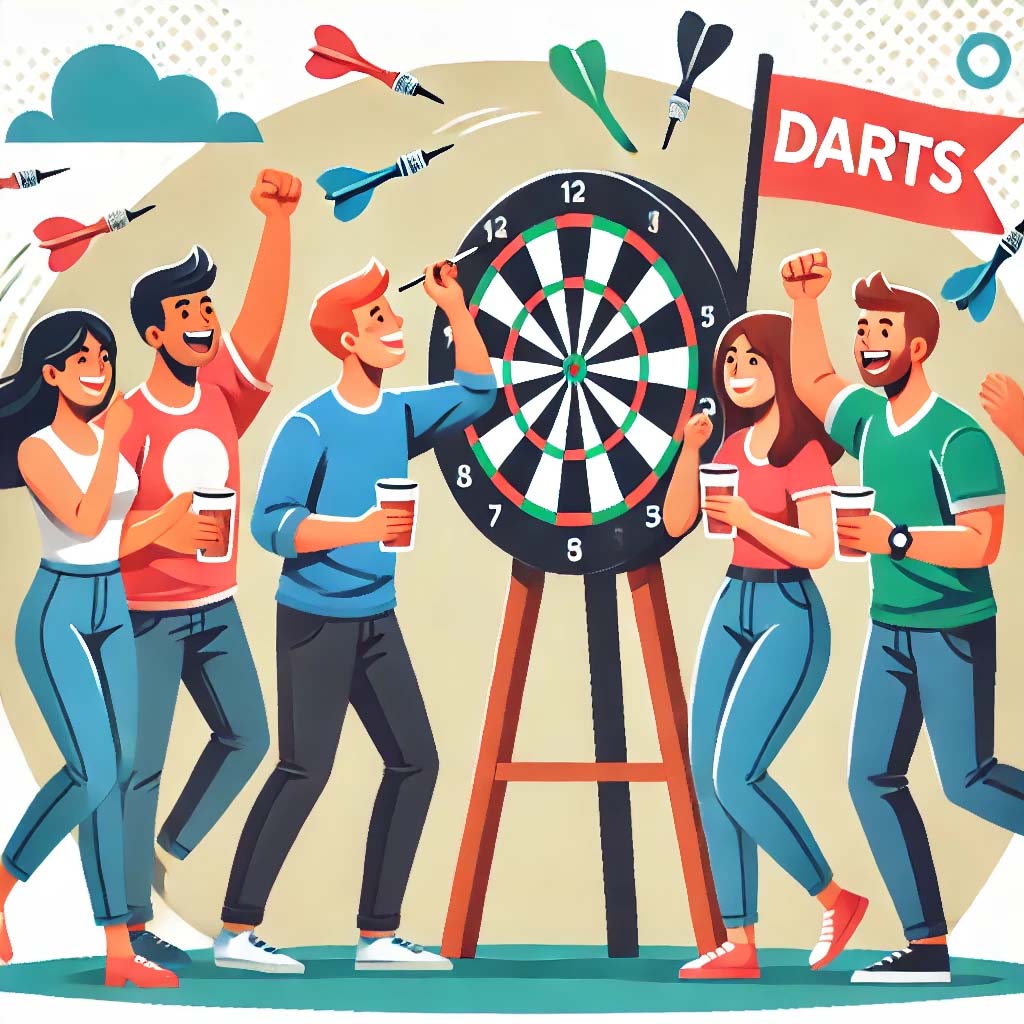 🏹 A fun moment of friends cheering and enjoying the game together ...